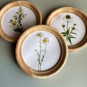 Round Picture Frame, Natural Wooden Round Photo Frames All Sizes 2-16 ...