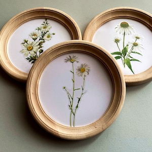 Round Picture Frame, Natural Wooden Round Photo Frames All Sizes 2-16 ...