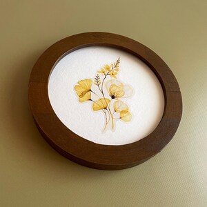 Round Picture Frame Brown Round Frame Large Wood Frame Small Photo ...