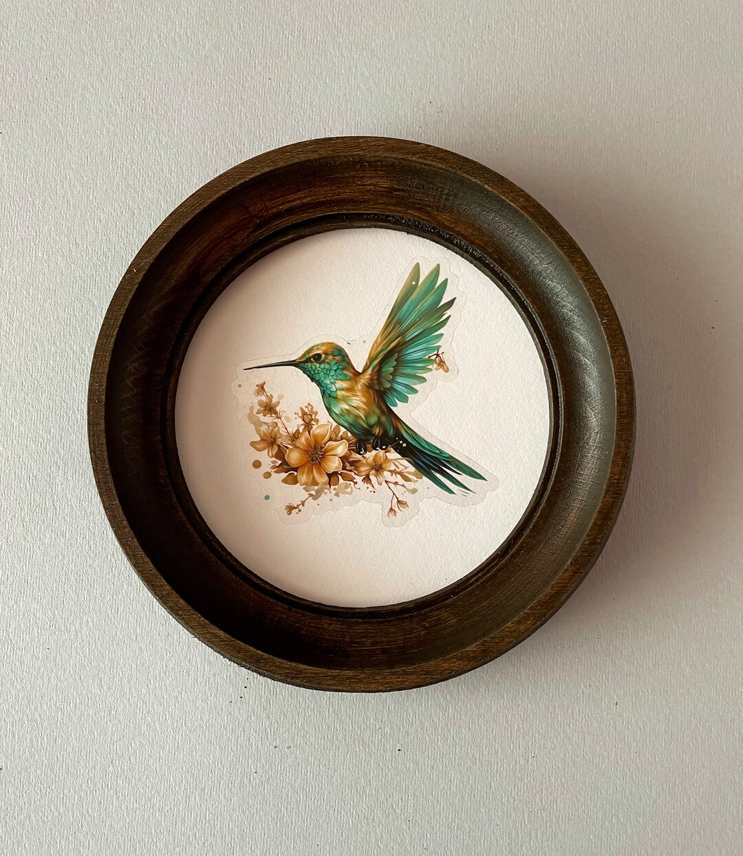 Brown Wooden Picture Frame, Round Frame, Picture Frames for Wall ...