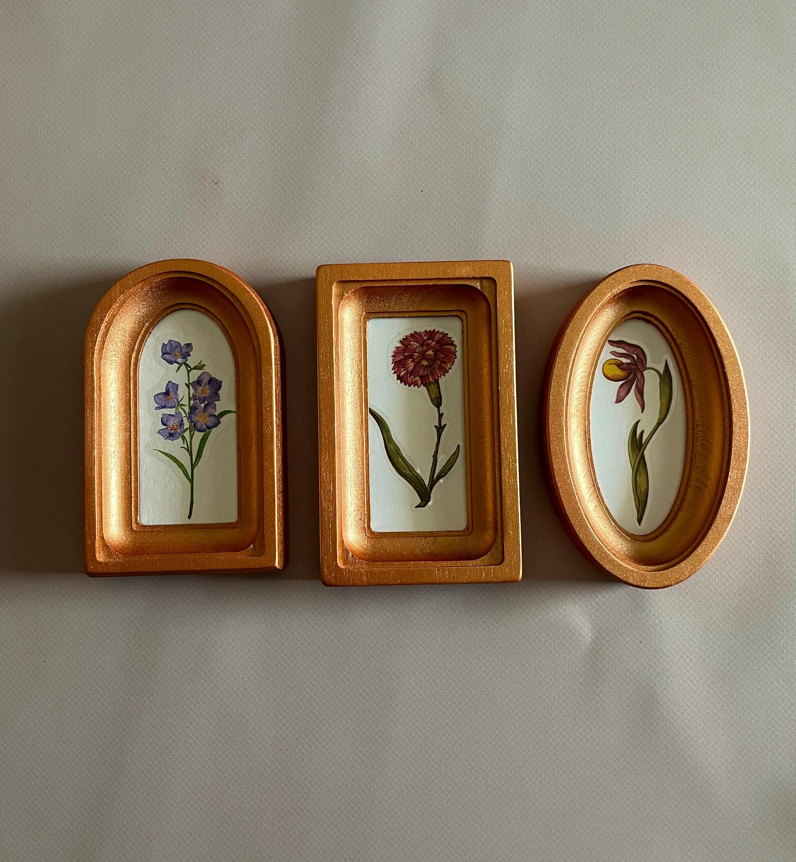 Bronze Set of Small Wood Frames:rectangular,oval,arch Frame,christmas ...