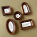 Set Miniature Wooden Frames 2 Inch Round Frame 2x4 Inch Oval Frame 2x4 ...