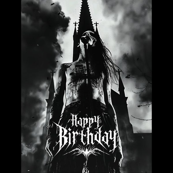 Death Metal Birthday Card - Etsy