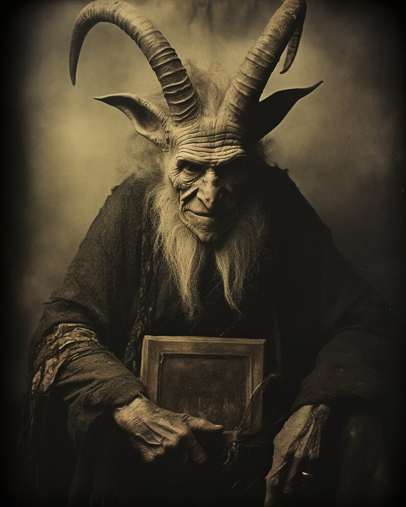 Demon Print, Creepy Demon Art, Spooky Demon Print, Horror Prints Decor ...