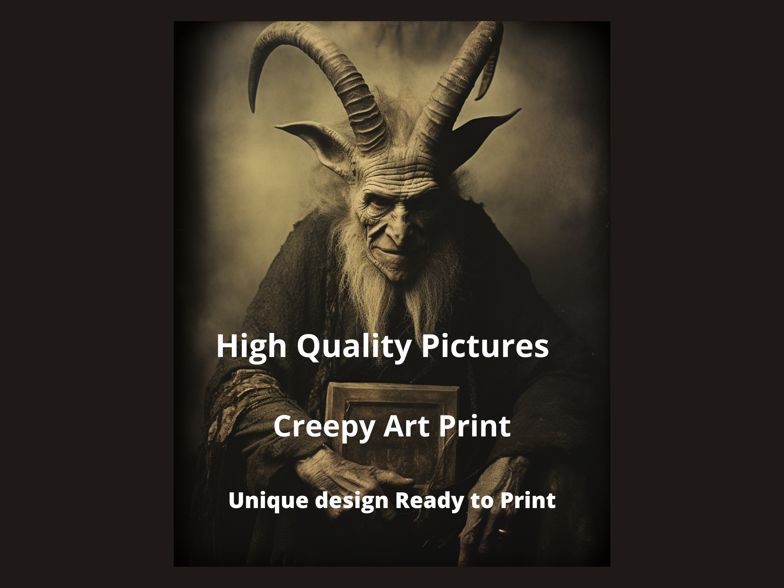 Demon Print, Creepy Demon Art, Spooky Demon Print, Horror Prints Decor ...