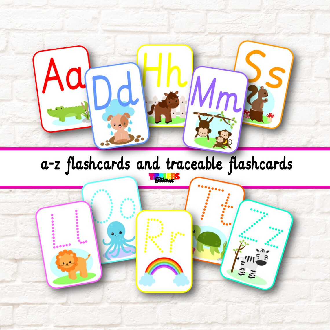 Alphabet Flash Cards, A-z Flash Cards, Traceable Letters, Letter Sounds ...
