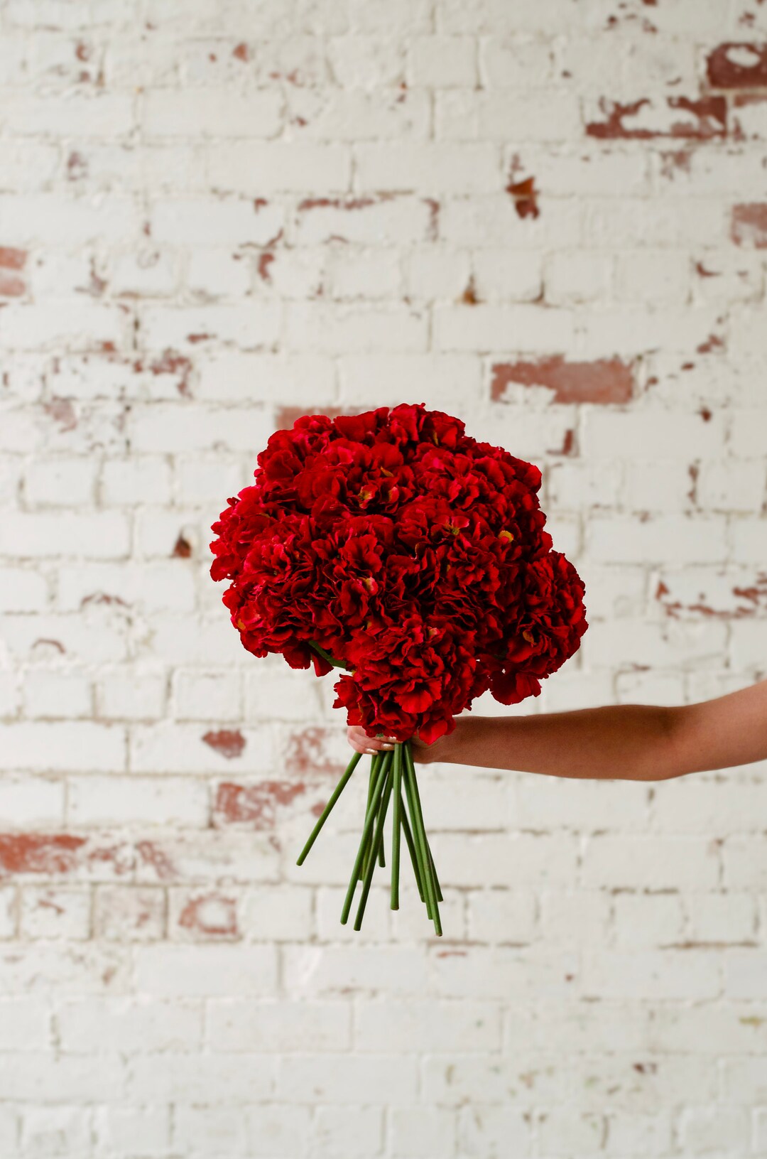 Lifelike Artificial Red Hydrangea Head 54cm, Diy Wedding Flowers - Etsy UK