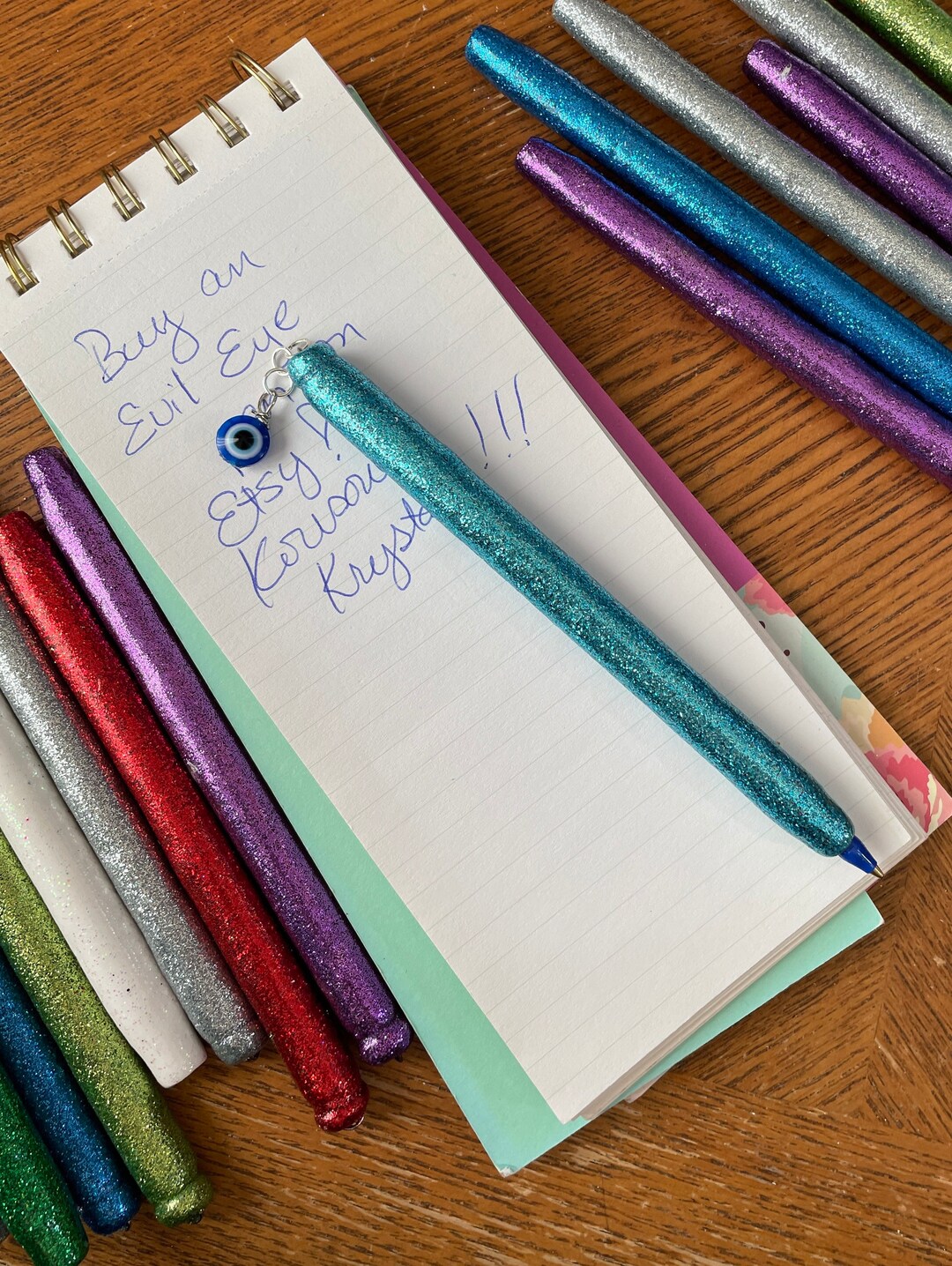Evil Eye Refillable Glitter Pens! - Etsy