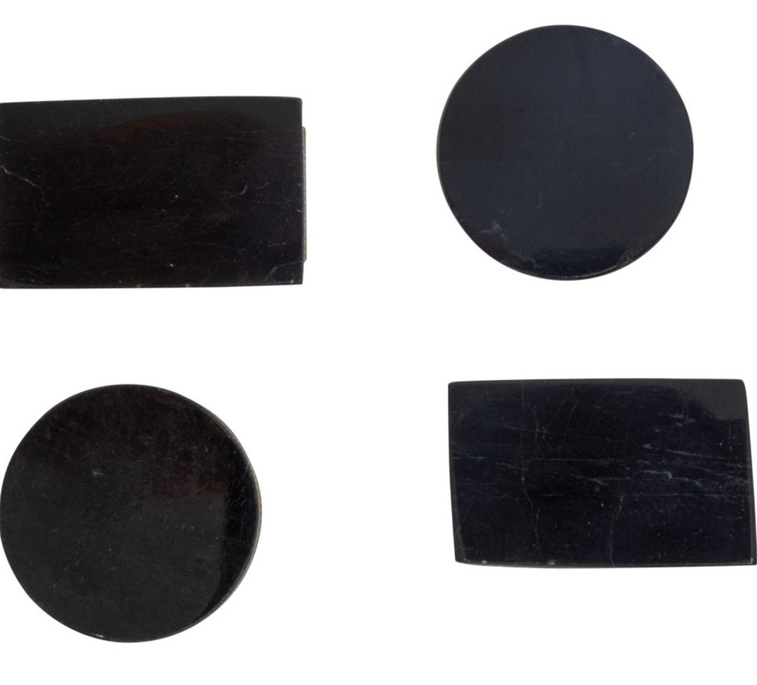 EMF Cell Phone Protection Disc & Plate - Black Tourmaline Set of 4 - Etsy