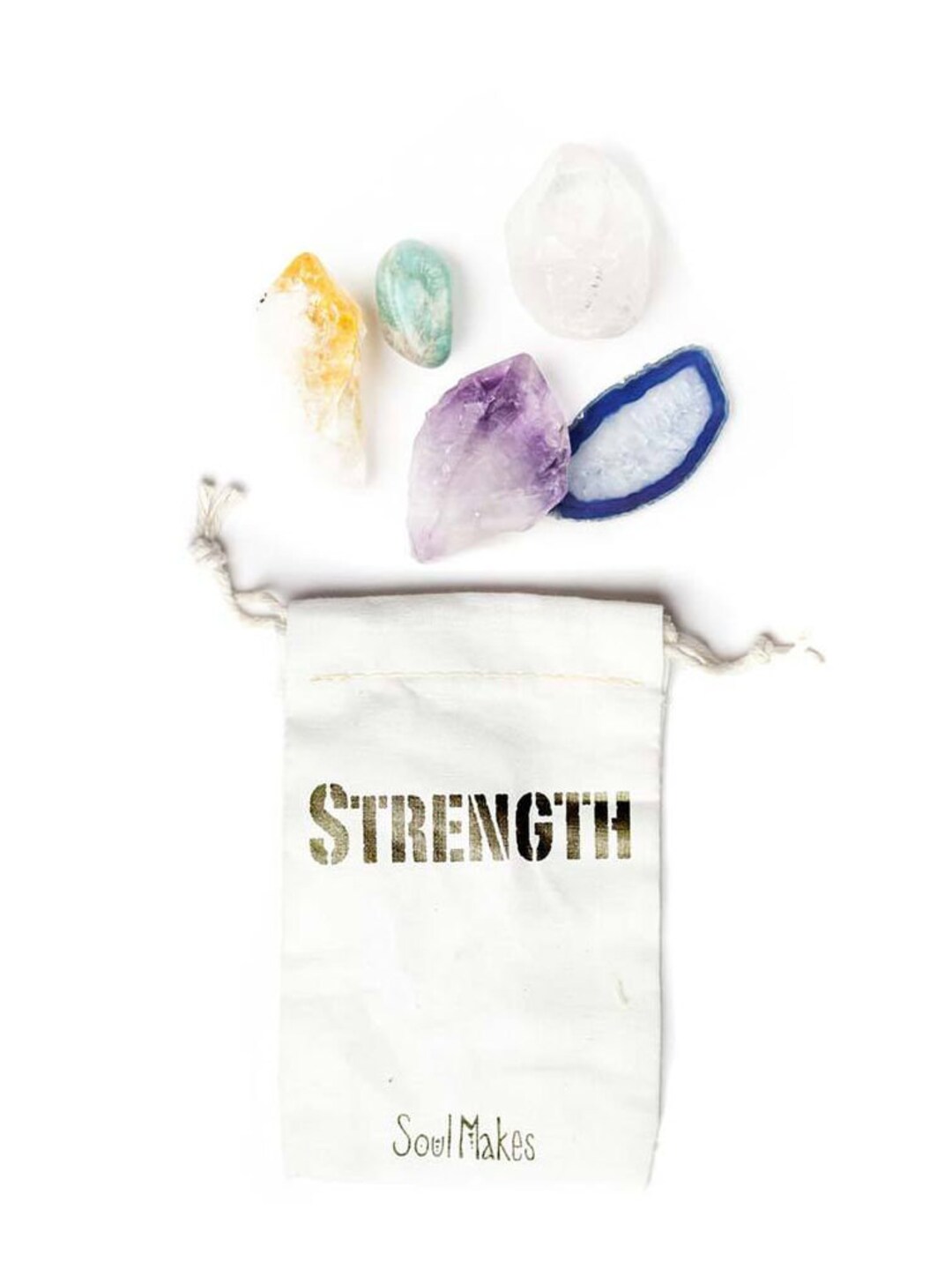 Crystals for Use to Enhance Strength, Meditation Crystal/stone Set ...