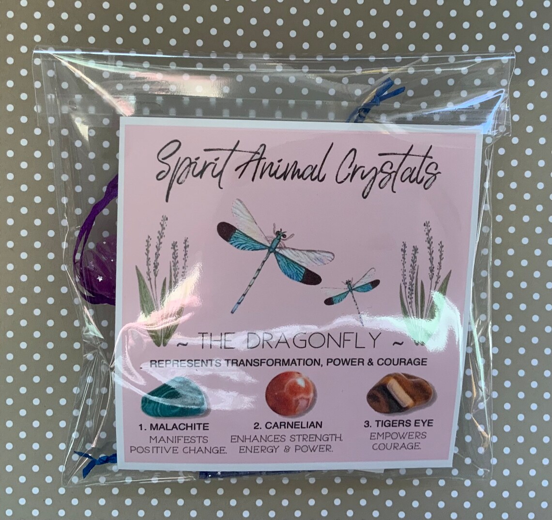 Spirit Animal Crystal Gift Set - the Dragonfly - Etsy
