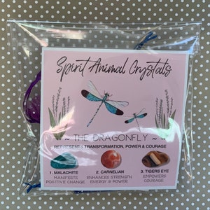 Spirit Animal Crystal Gift Set - the Dragonfly - Etsy