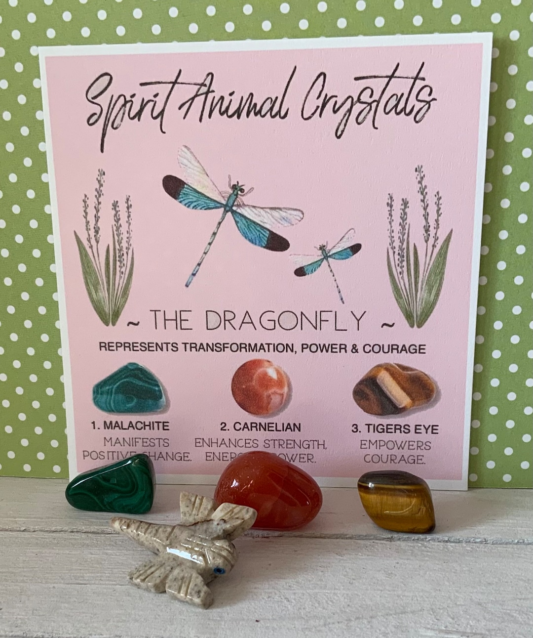 Spirit Animal Crystal Gift Set - the Dragonfly - Etsy