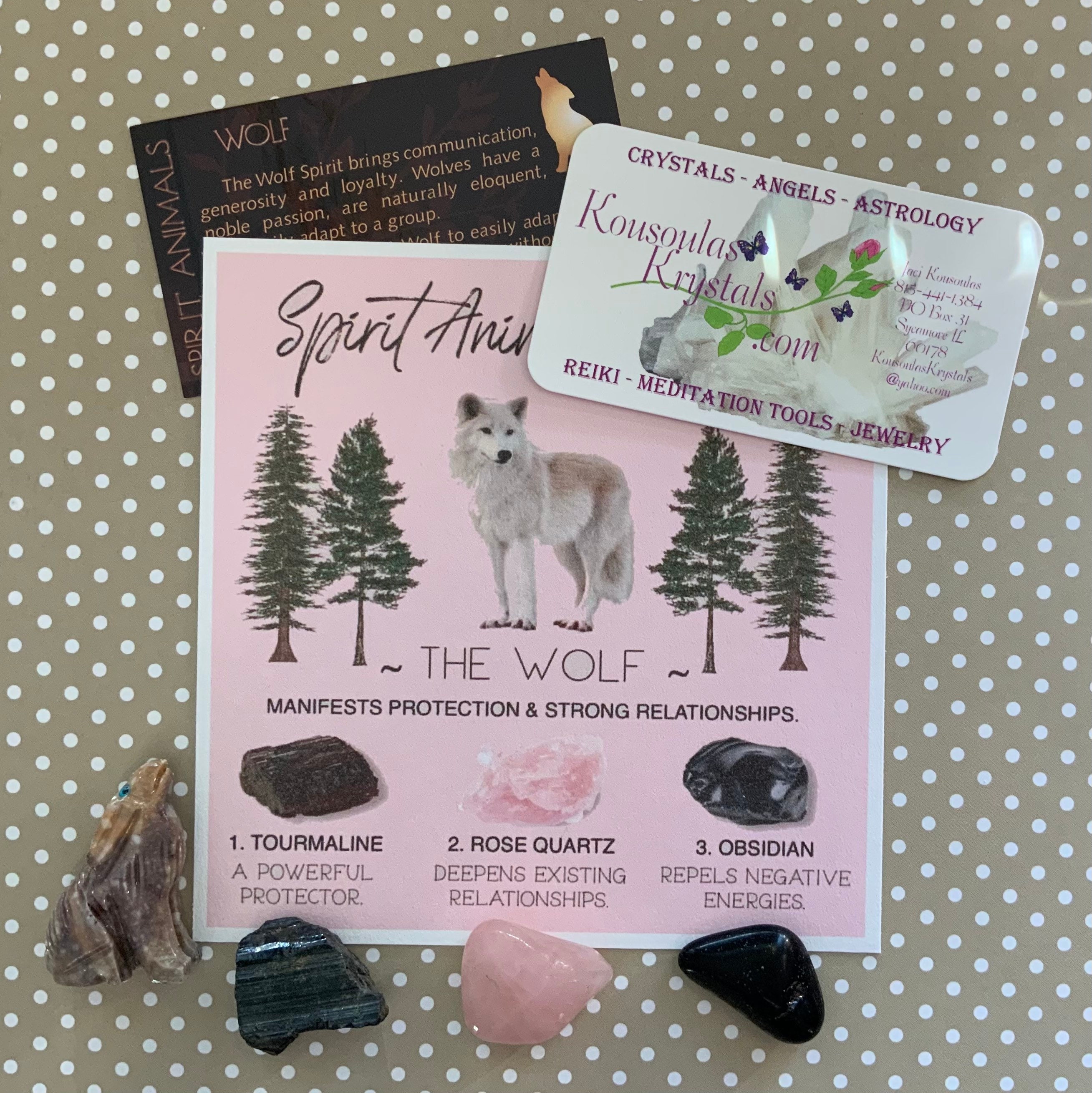 Spirit Animal Crystal Gift Set the Wolf - Etsy