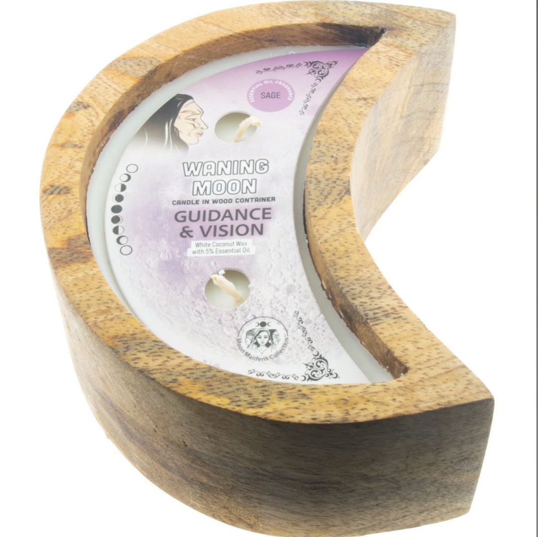 Moon Maidens Candle Collection - Waning Moon - Sage - Lead-free Double ...