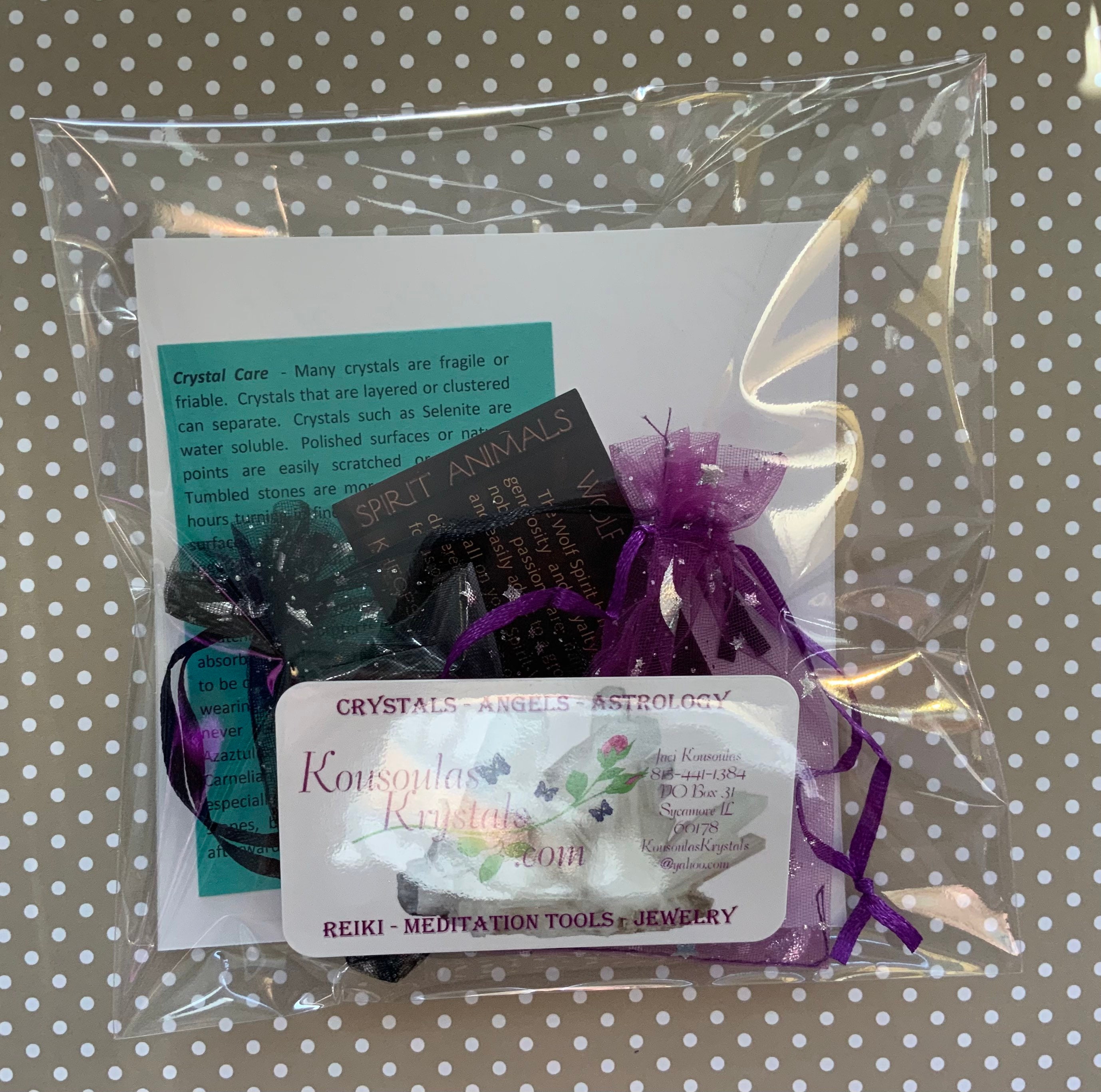 Spirit Animal Crystal Gift Set the Wolf - Etsy