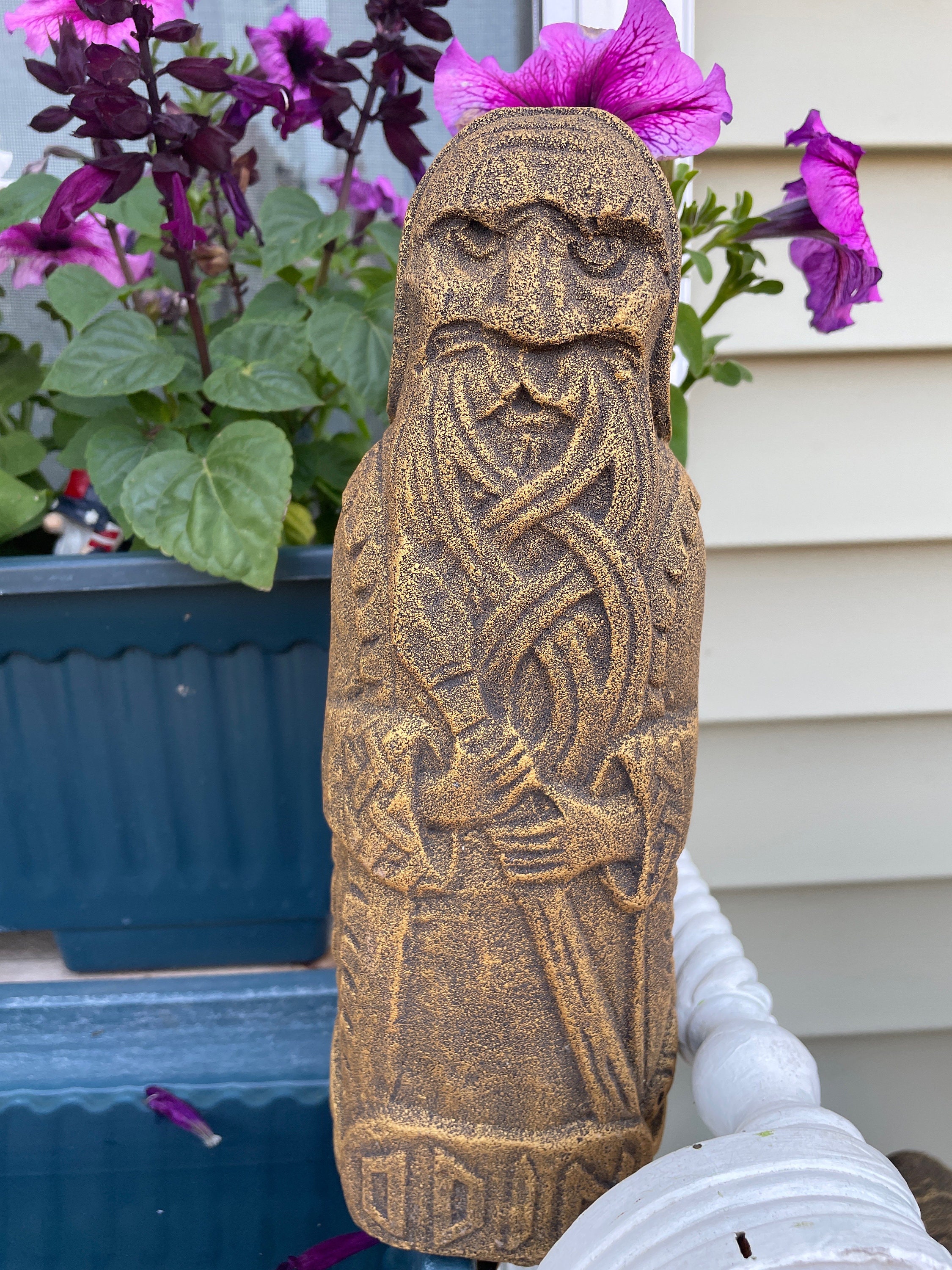 Volcanic Stone Statue - Odin - Norse God - Etsy