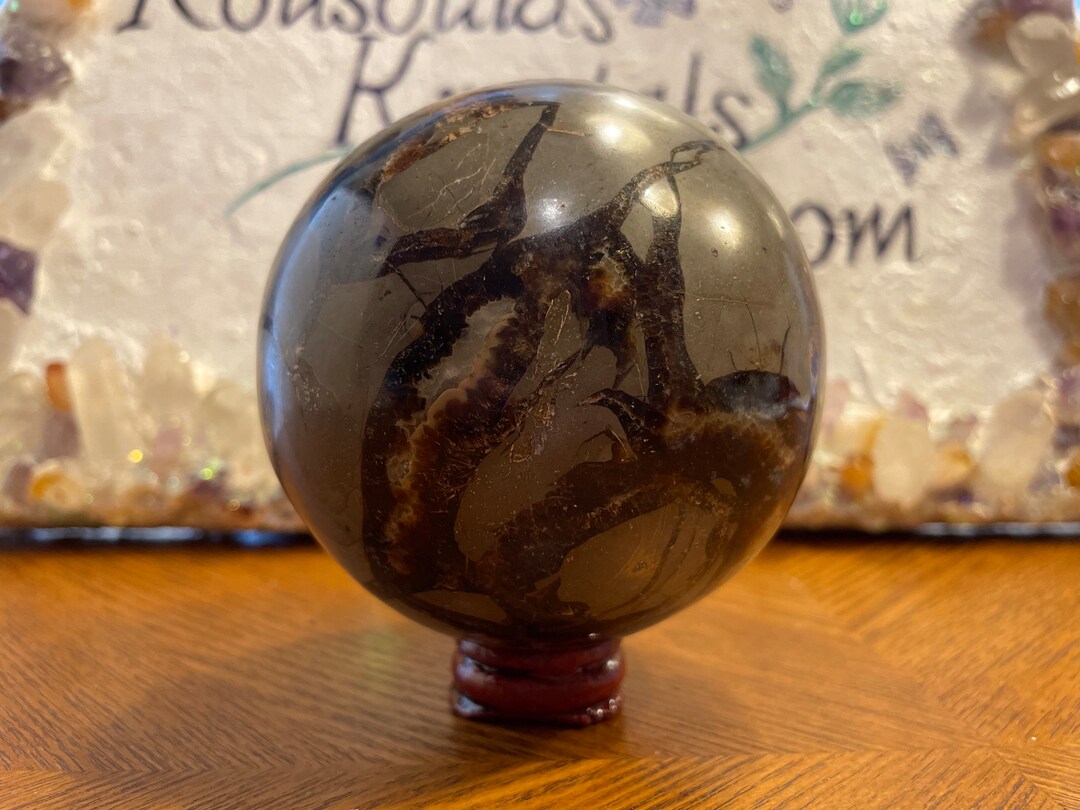 Dragaonstone Septarian Sphere With Silver Stand Dragonstone Means Great ...