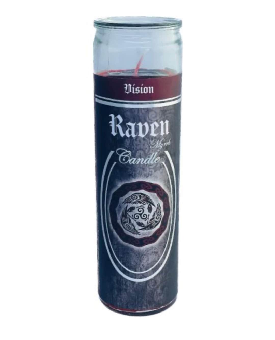 Raven 7 Day Glass Ritual Candle - Myrrh - Vision - Etsy