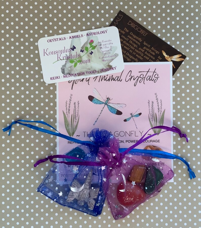 Spirit Animal Crystal Gift Set - the Dragonfly - Etsy