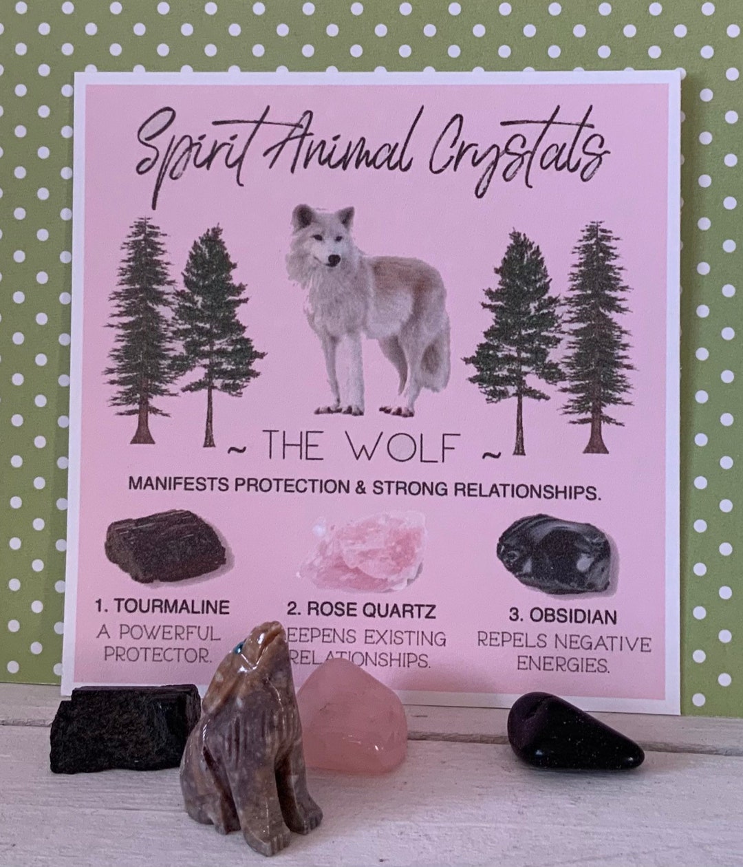 Spirit Animal Crystal Gift Set - the Wolf - Etsy