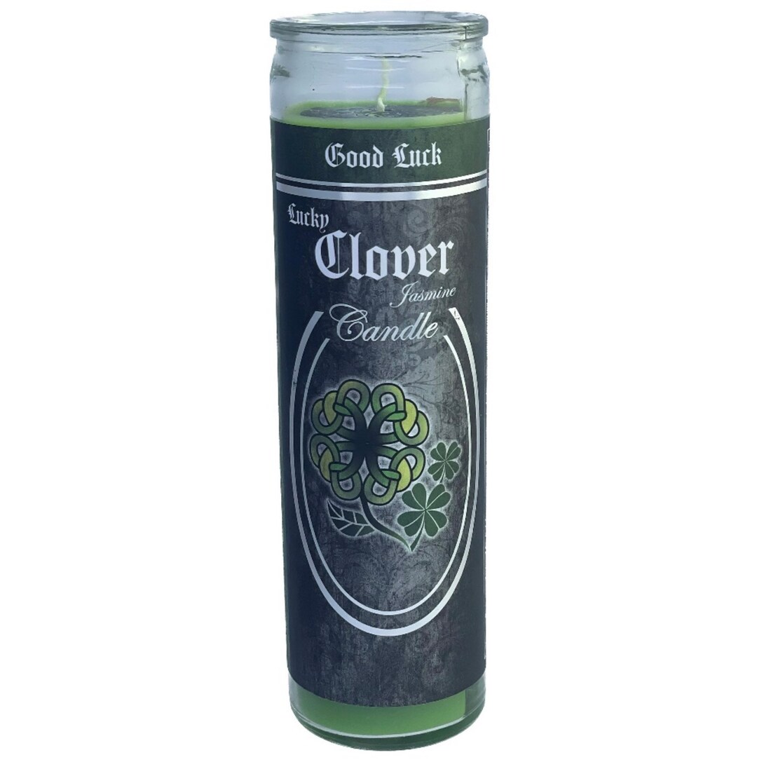 7 Day Glass Ritual Candle - Lucky Clover - Jasmine - Good Luck - St ...