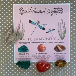 Spirit Animal Crystal Gift Set - the Dragonfly - Etsy