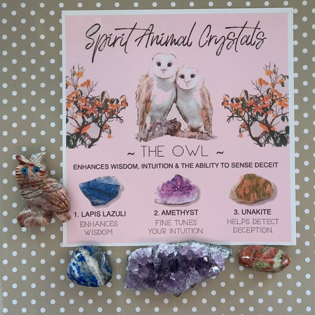 Spirit Animal Crystal Gift Set - the Owl - Etsy