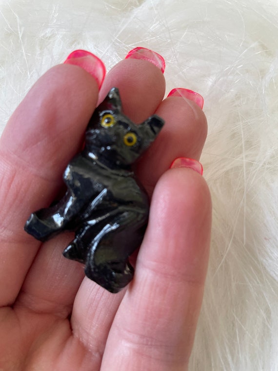 Black Onyx Spirit Animal Black Cat Meaning Intuition - Etsy