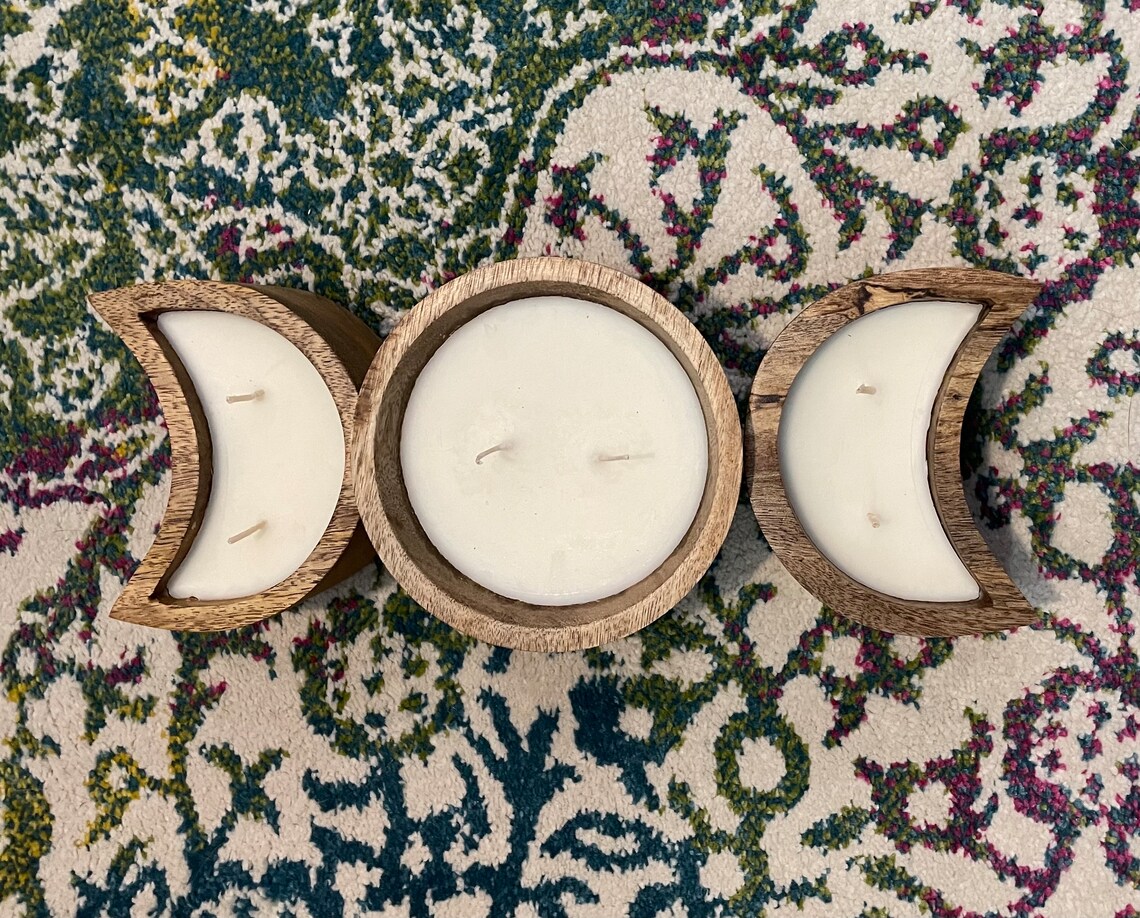 Moon Maidens Candle Collection - Waxing Moon - White Hyacinth - Lead ...