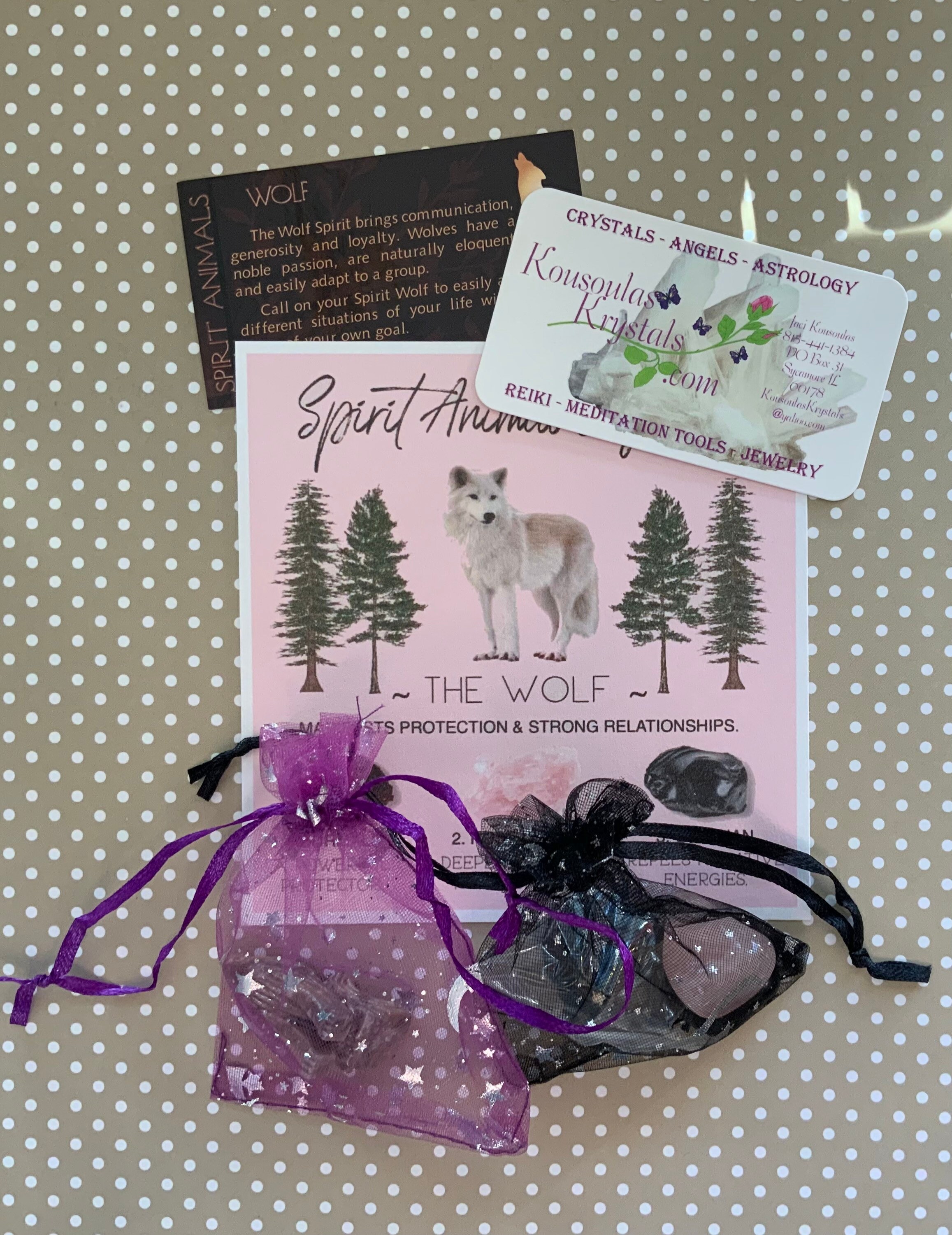Spirit Animal Crystal Gift Set the Wolf - Etsy