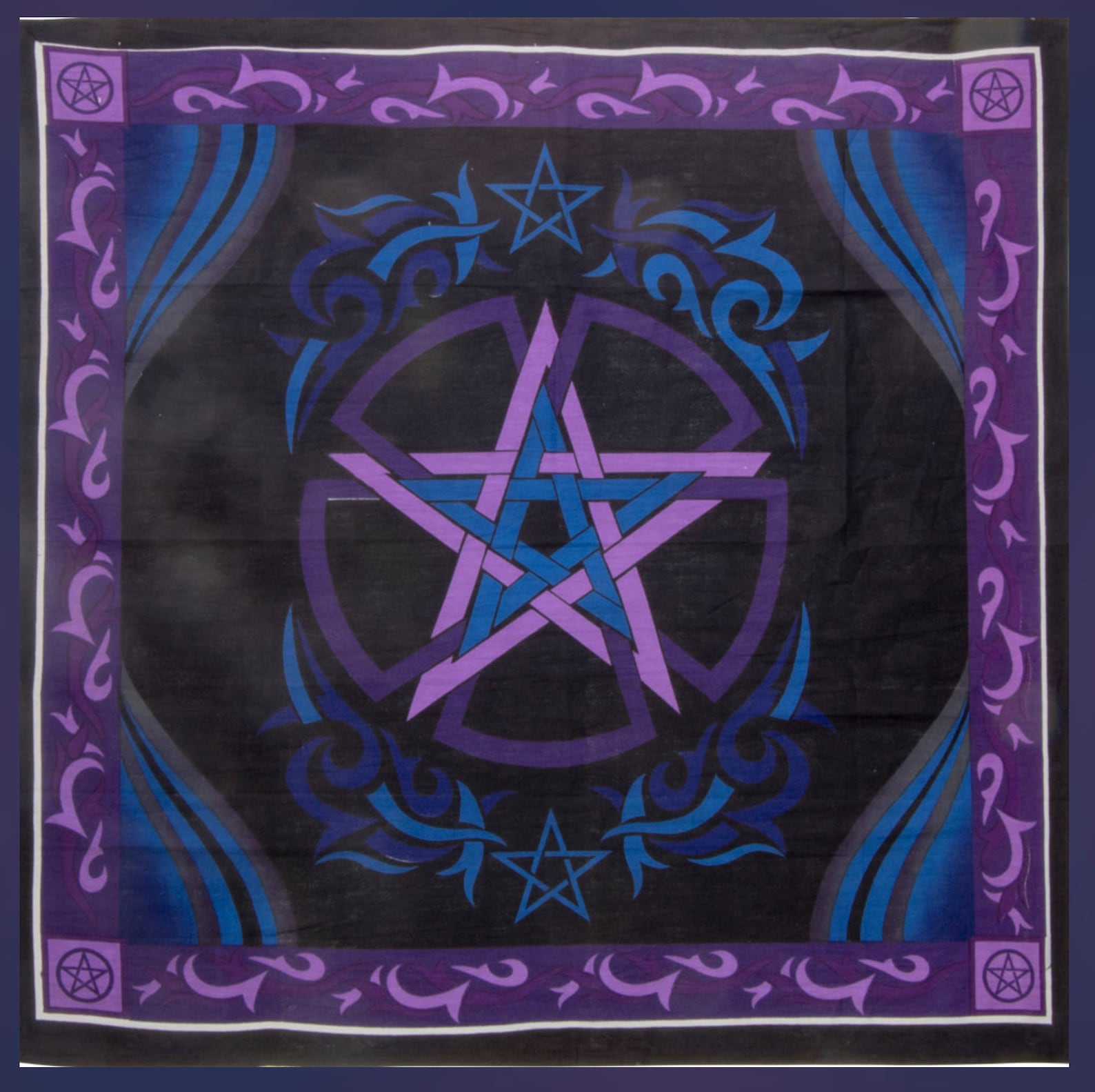 36” Pentacle Altar Cloth Blue Purple Wiccan - Etsy