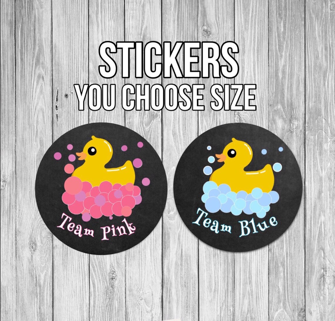 Gender Reveal Stickers duck gender reveal stickers waddle it | Etsy