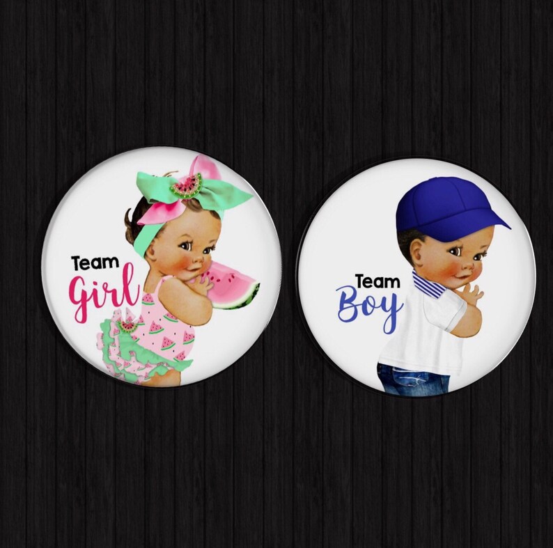 Gender Reveal Pins Gender Reveal Ideas Gender Reveal Pin Team Etsy