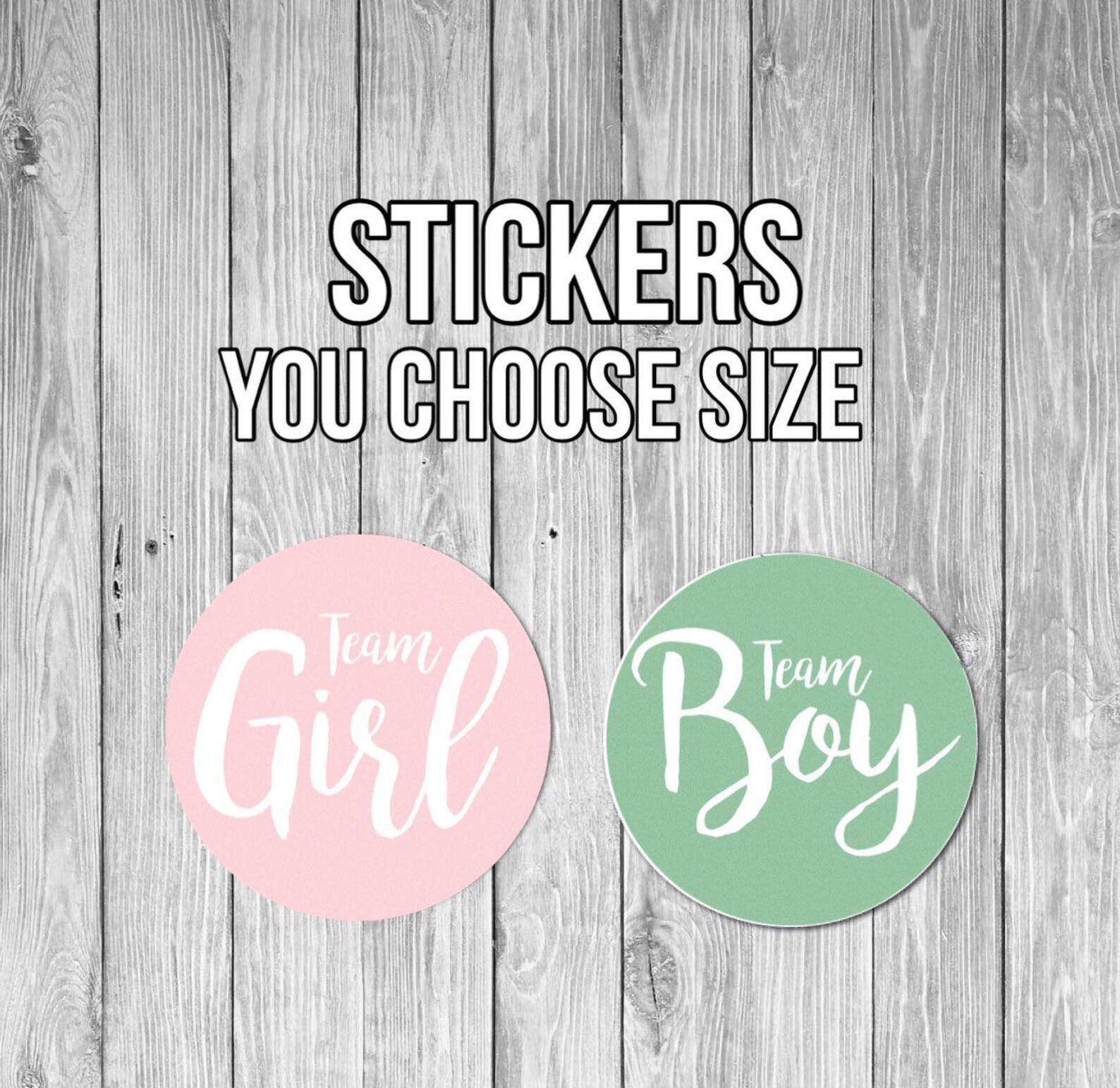 Gender Reveal Stickers pink green gender reveal he or she | Etsy