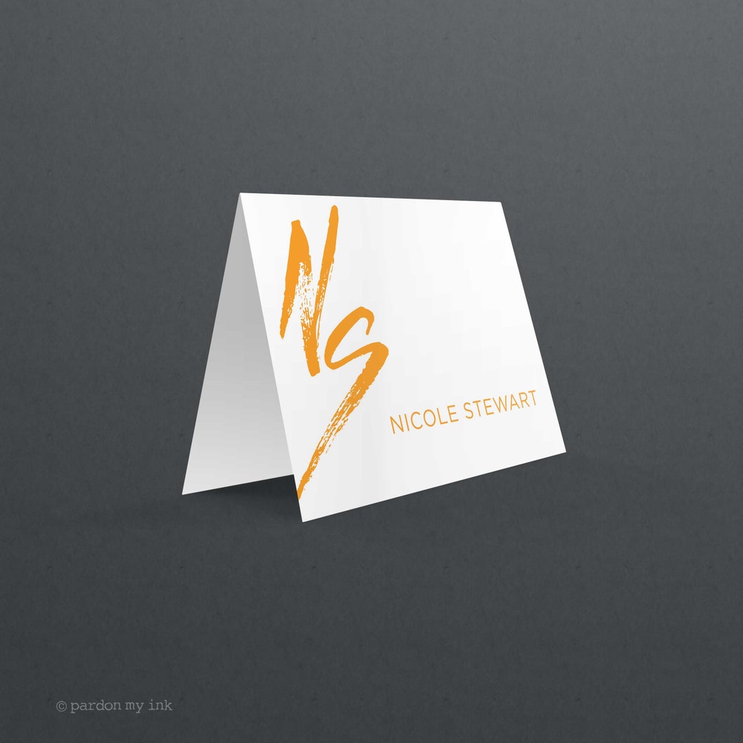 Modern Monogrammed Stationary, Personalized Folded Notecards and ...