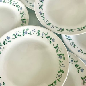 Vintage (set of 6) CORELLE " Plates Country Cottage" Pattern - Blue ...