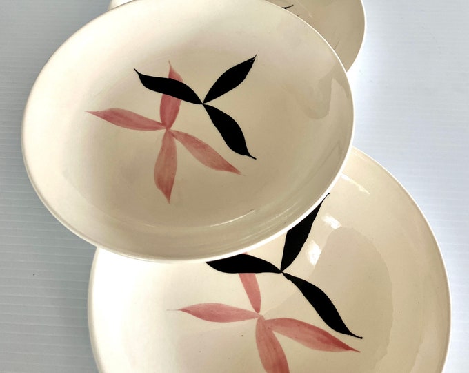 Vintage Mid-century( Set of 5) STETSON Bowls Pink/black - Dinnerware ...