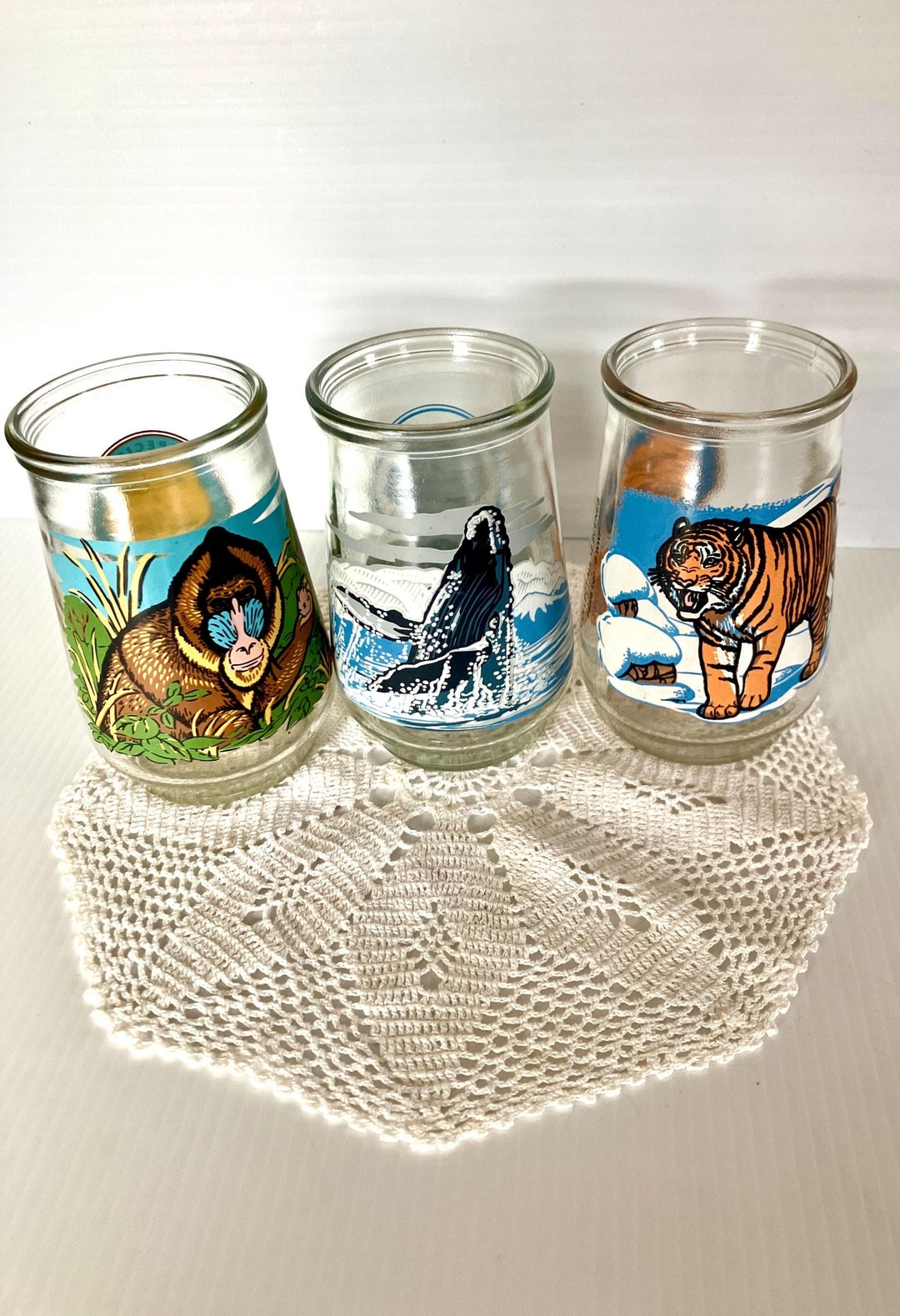 Vintage set of 3 Welch's Jelly Jars Endangered Species Collection ...
