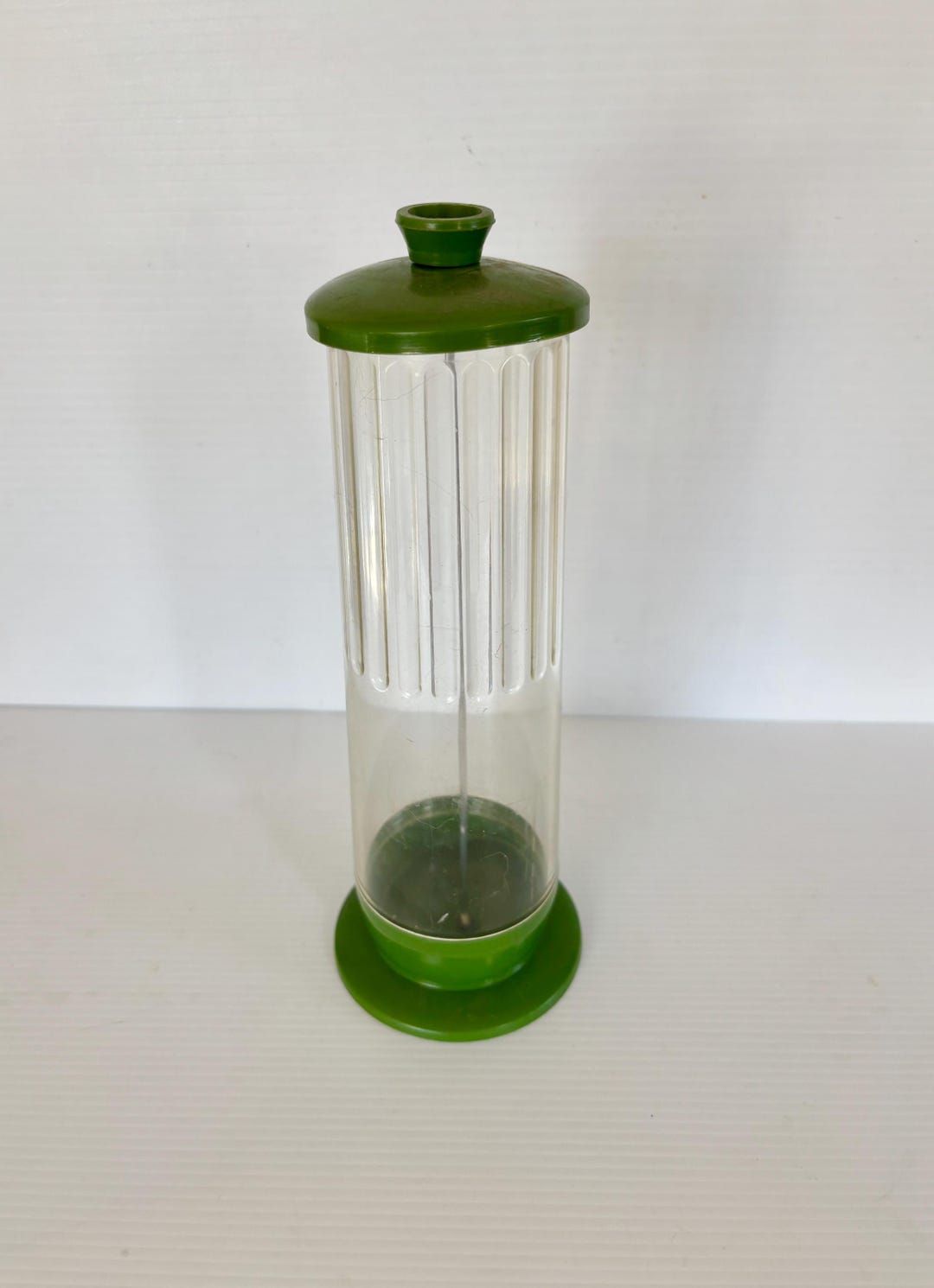 Vintage Plastic Straw Dispenser Clear/green Tray Handle - Novelty ...
