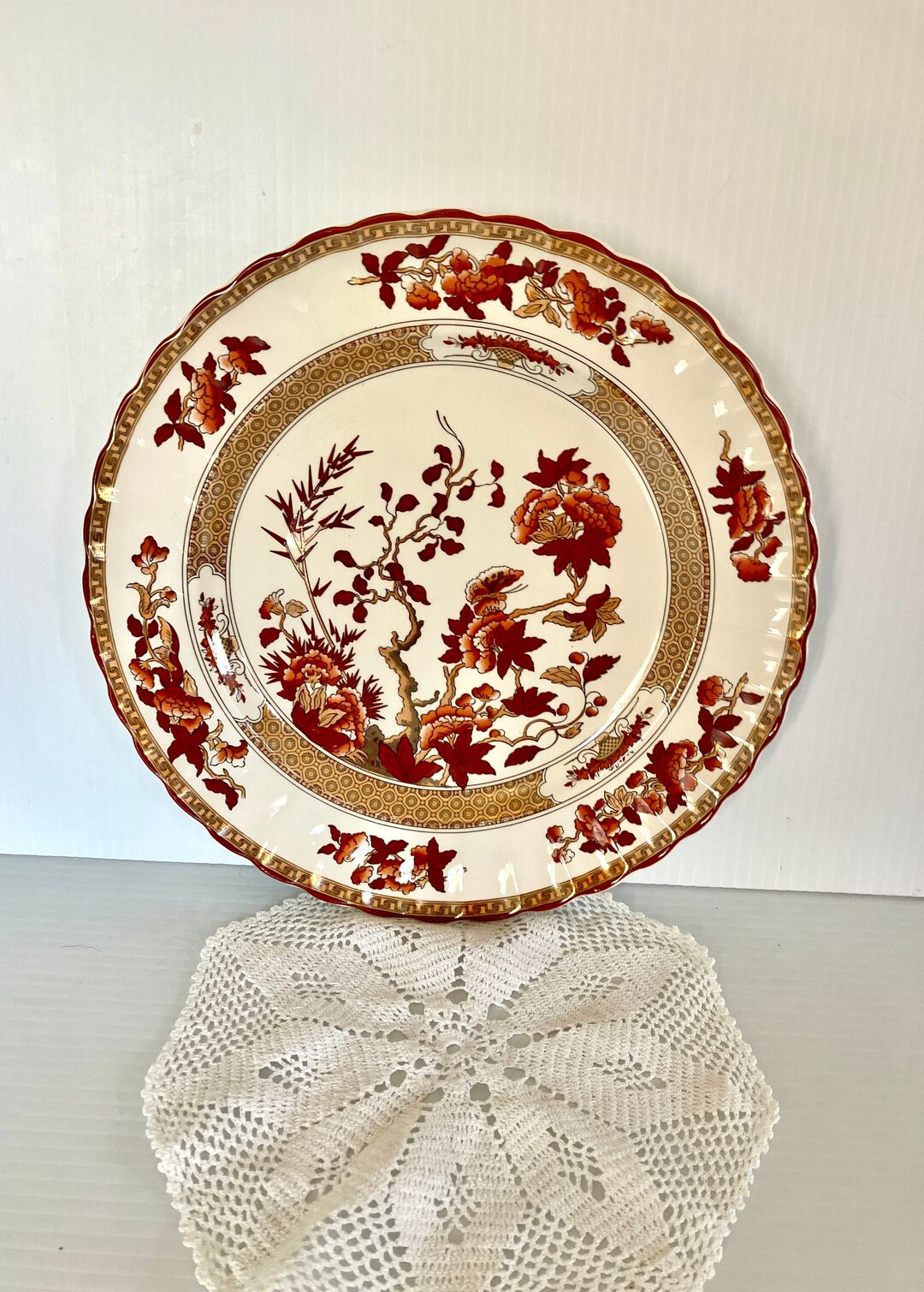 Vintage Spode Indian Tree Dinner Plate Orange/rust Gold Accents ...