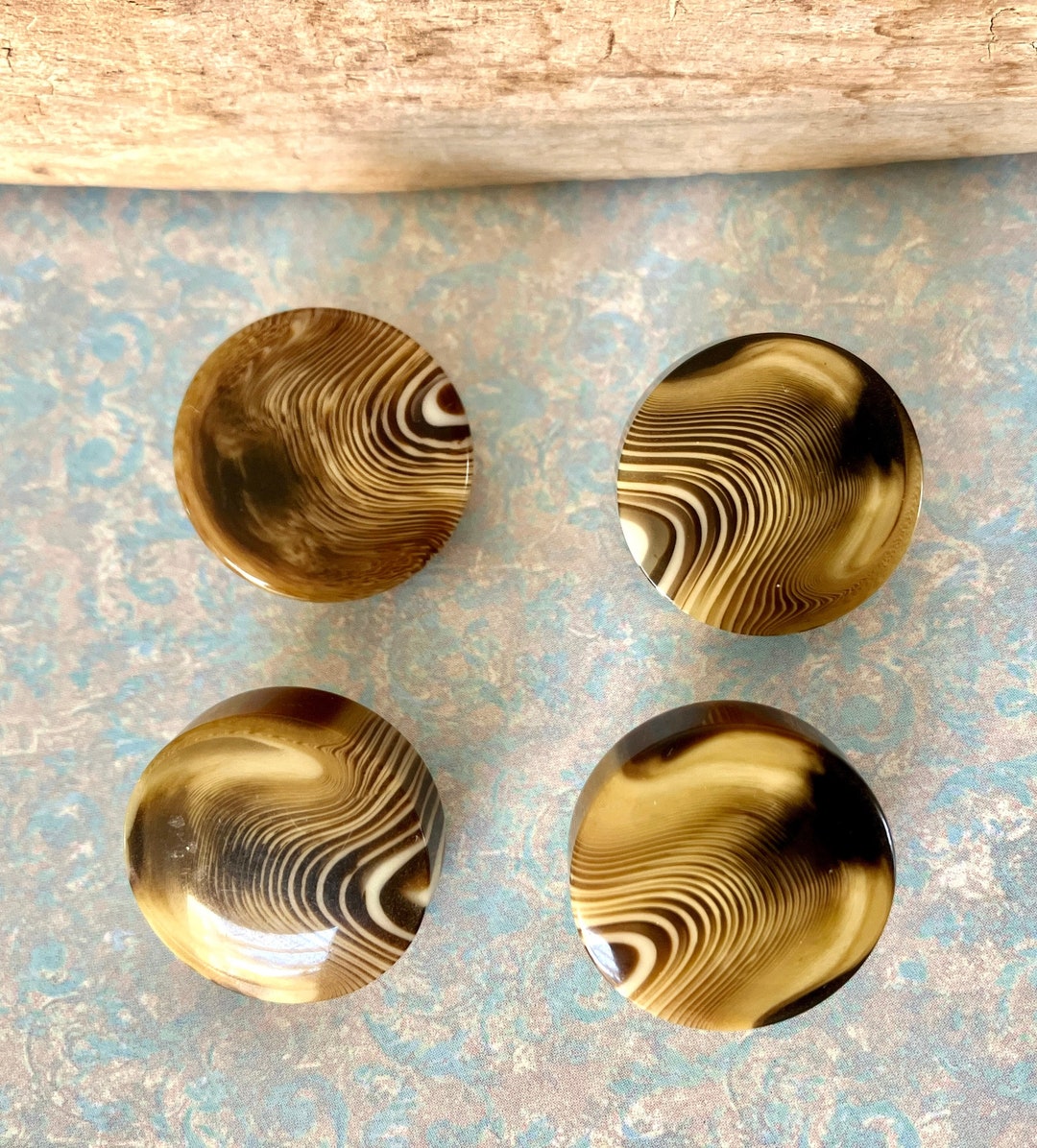 Retro Faux Wood Plastic Buttons: Metal Shank (lot of 4 - 7/8in) - Etsy