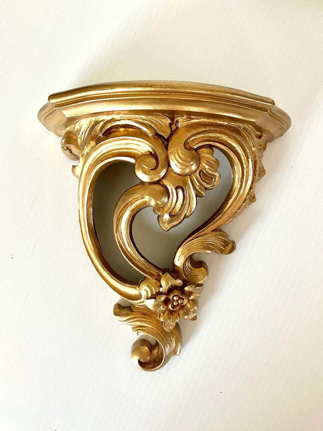 Vintage Ornate SYROCO Gold Shelf 1970 Measures 9.75in Tall - Etsy