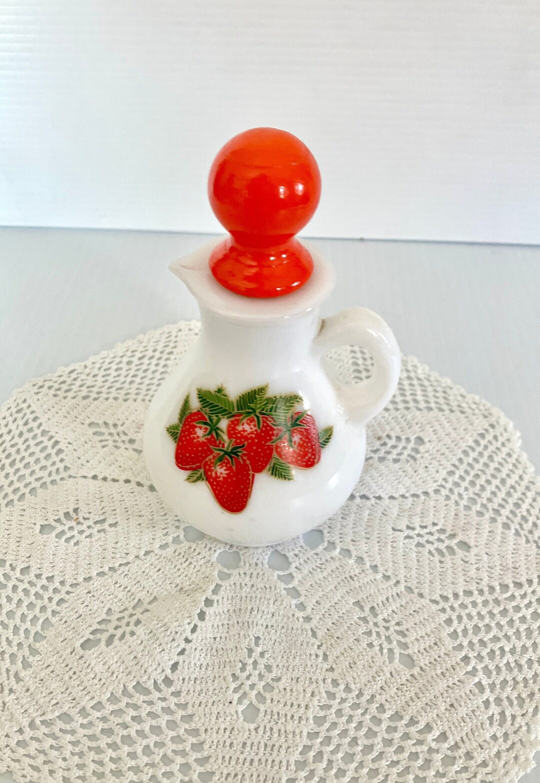 Vintage Avon "strawberries and Cream" Milk Glass Perfume Bottle - White ...