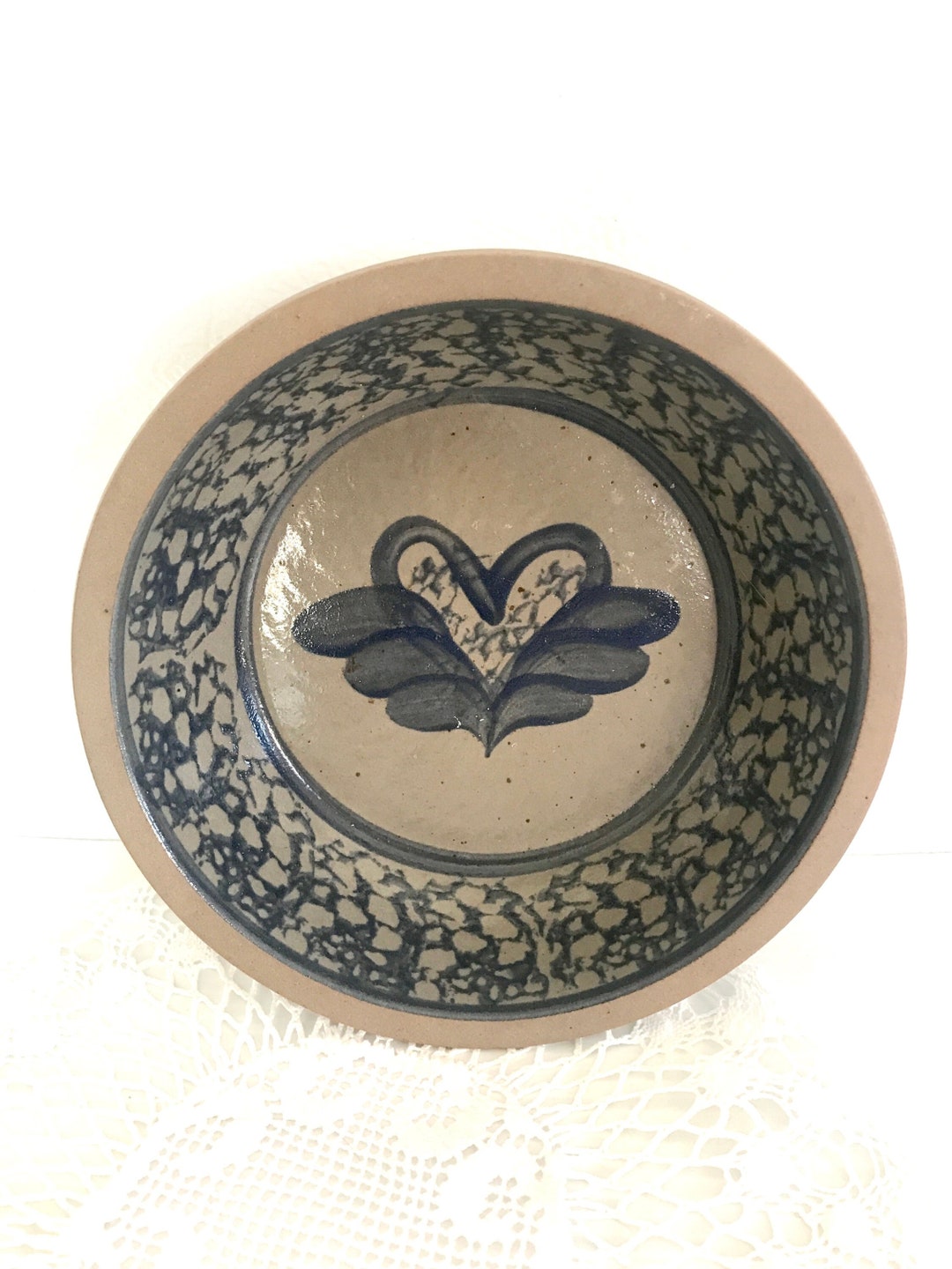 Vintage 1995 BBP Beaumont Brothers Pottery Spongeware Small Bowl With ...