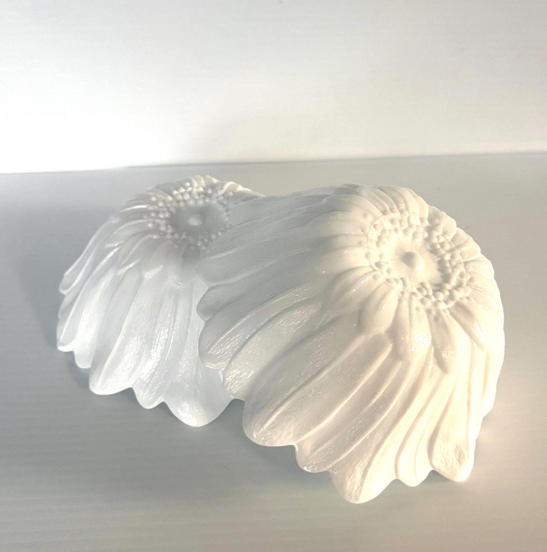 Vintage (set of 2) Indiana Milk Glass Lilly Pons/daisy/sunflower Bowls ...