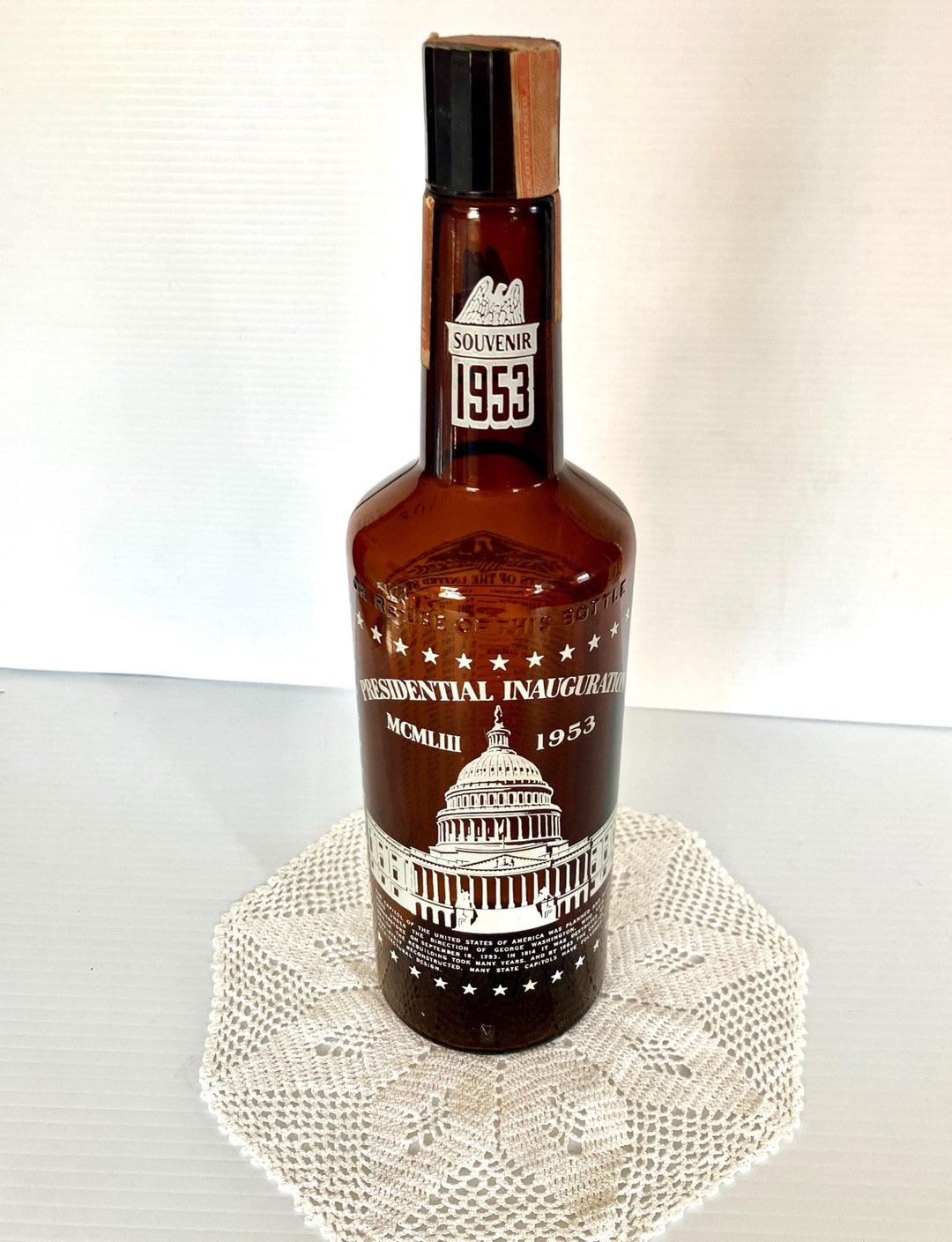 Vintage 1953 Souvenir Bottle - Presidential Eisenhower's Inauguration ...