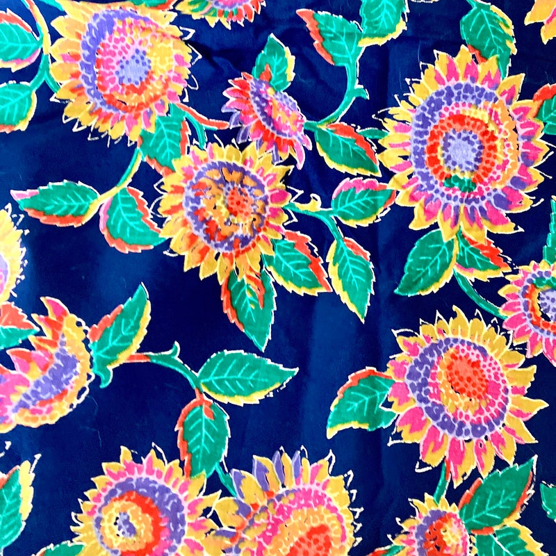 Sunflower Fabric - Etsy
