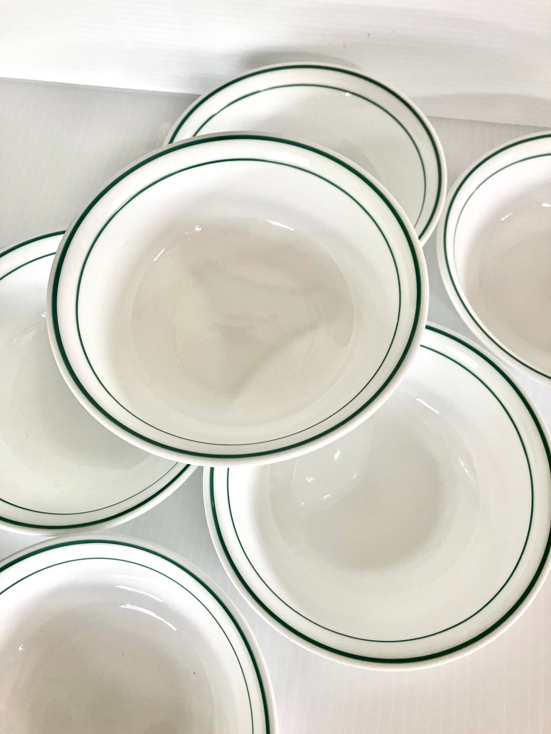 Vintage CORELLE Teal Double Stripe Bowls (set of 6) - Etsy