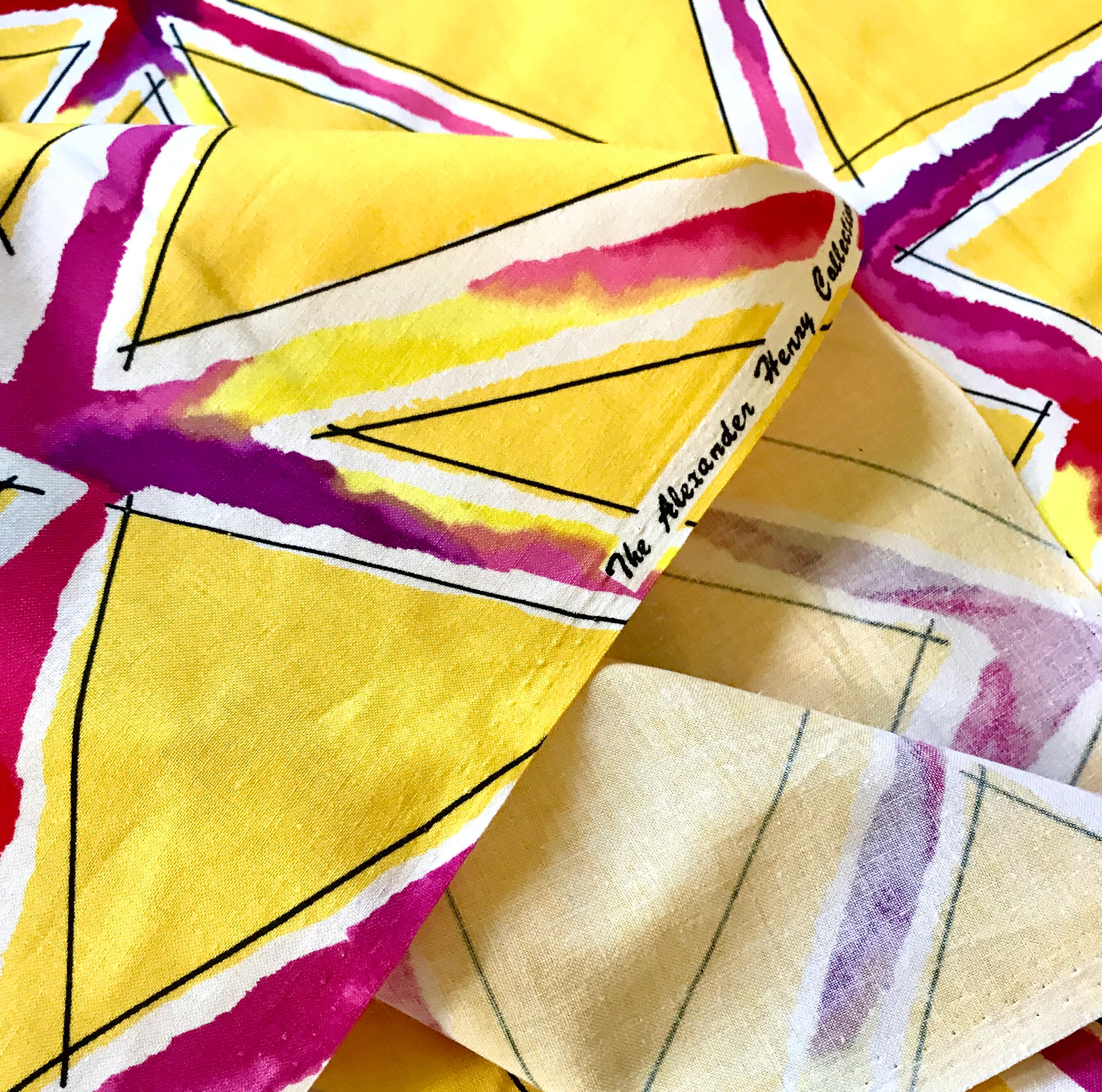 The Alexander Henry Collection Vintage Yellow Fabric Estate - Etsy